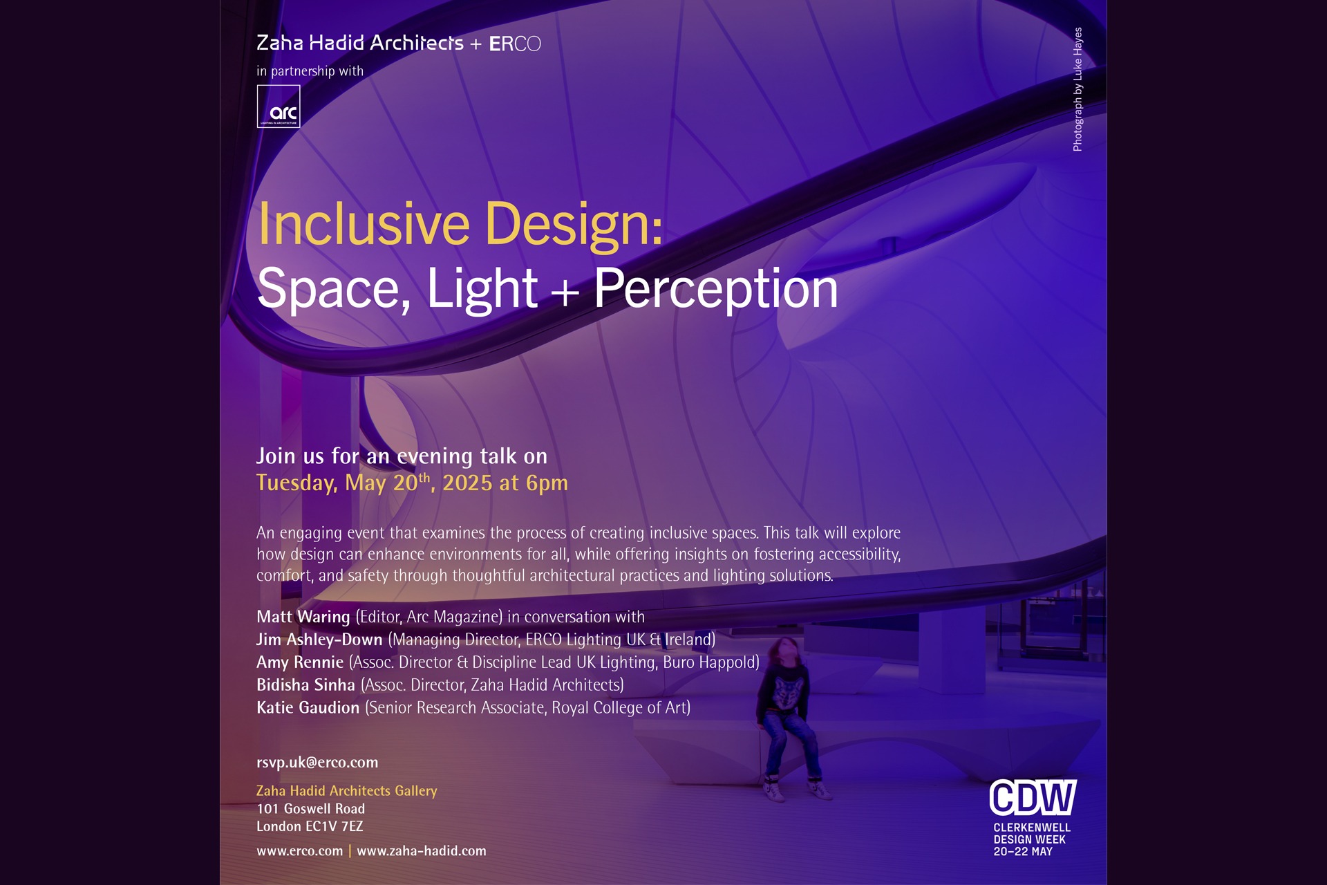 Zaha Hadid Architects + Erco to host Inclusive Design talk – arc